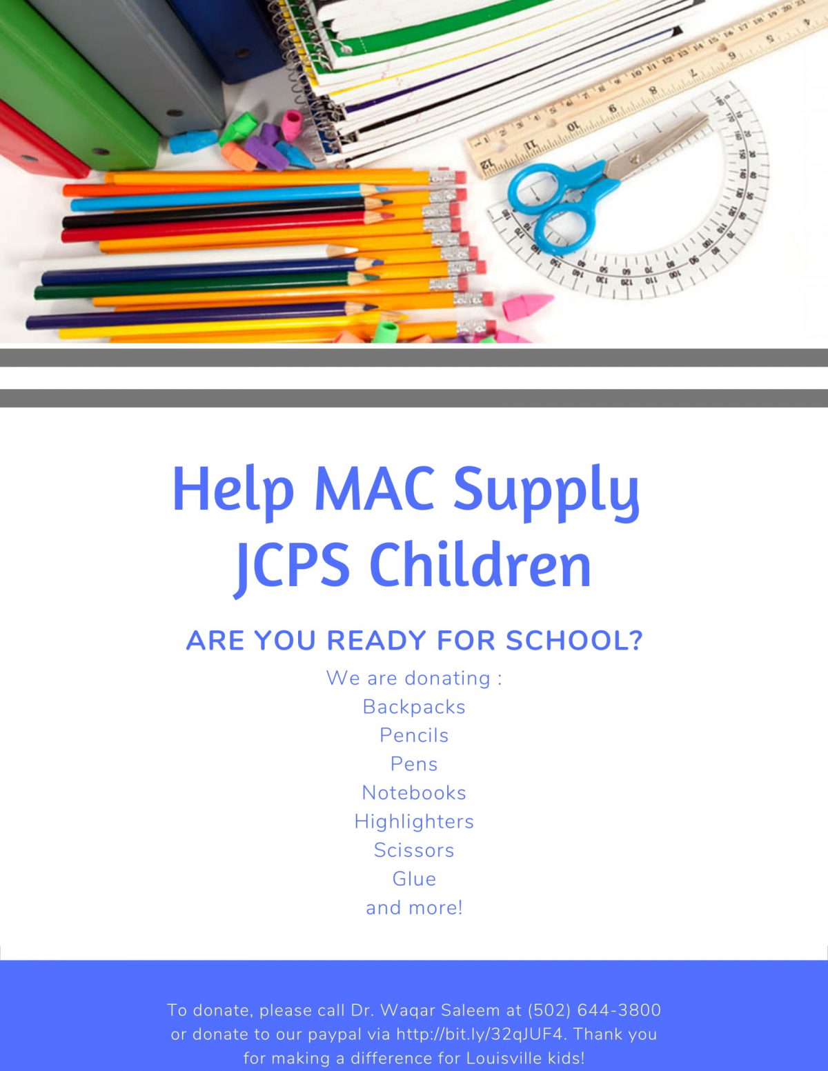 Join MAC as We Help JCPS Kids! – Muslim Americans for Compassion